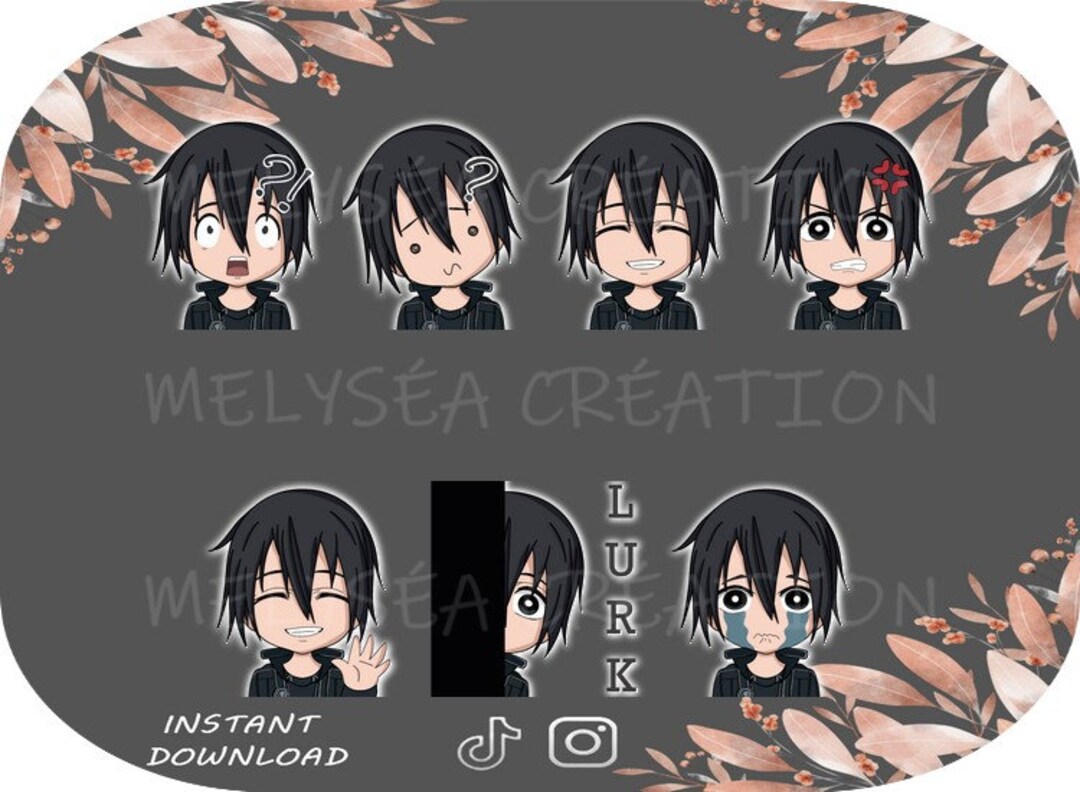 Anime Chibi Twitch Emotes Sub Emotes - Etsy