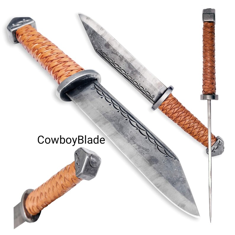 Custom Handmade Seax Knifehand Forged Troll Seax Seax Knife and Sheath ...