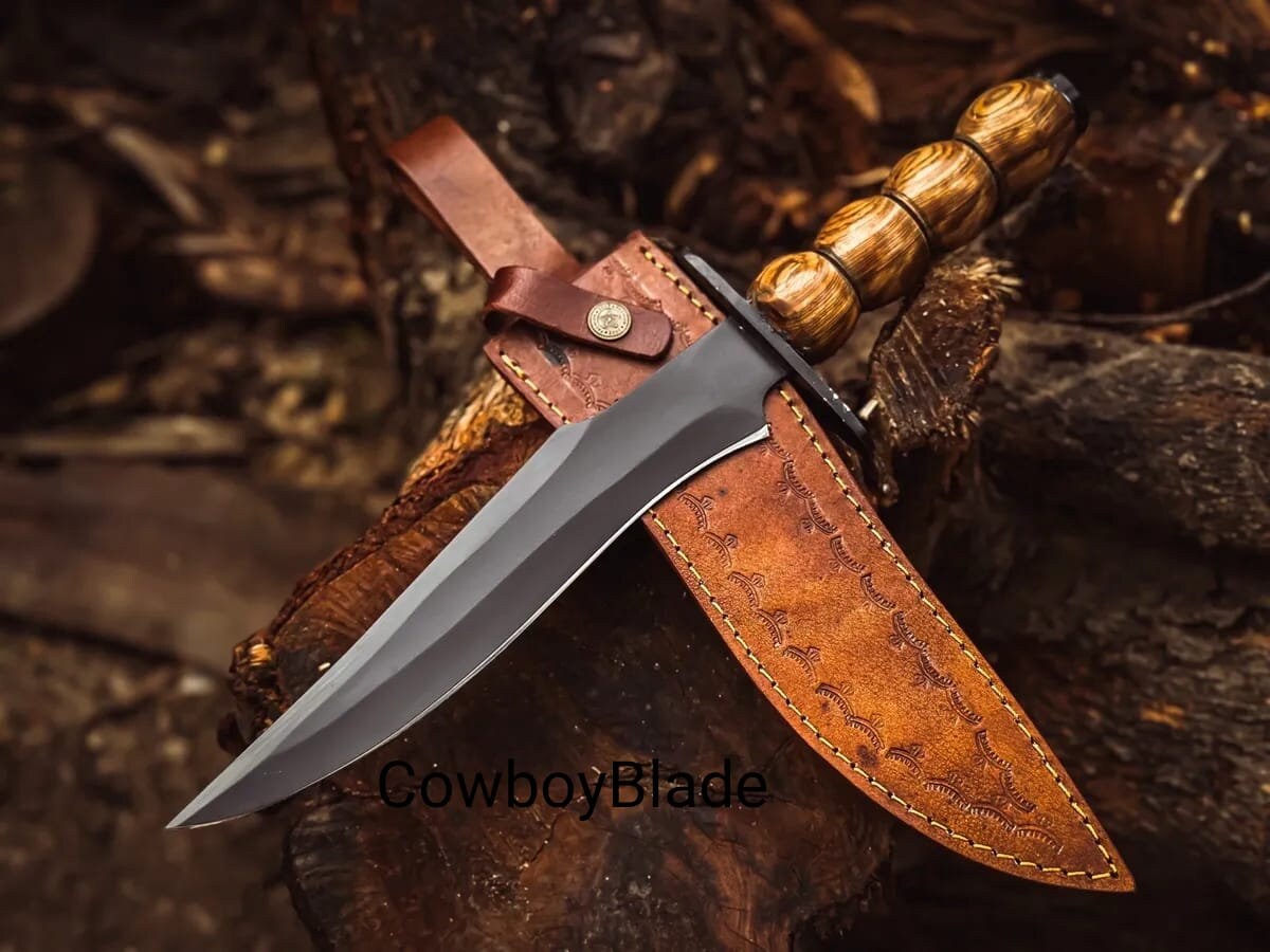 Custom Handmade Stainless Steel Hunting Bowie Knife Powder - Etsy