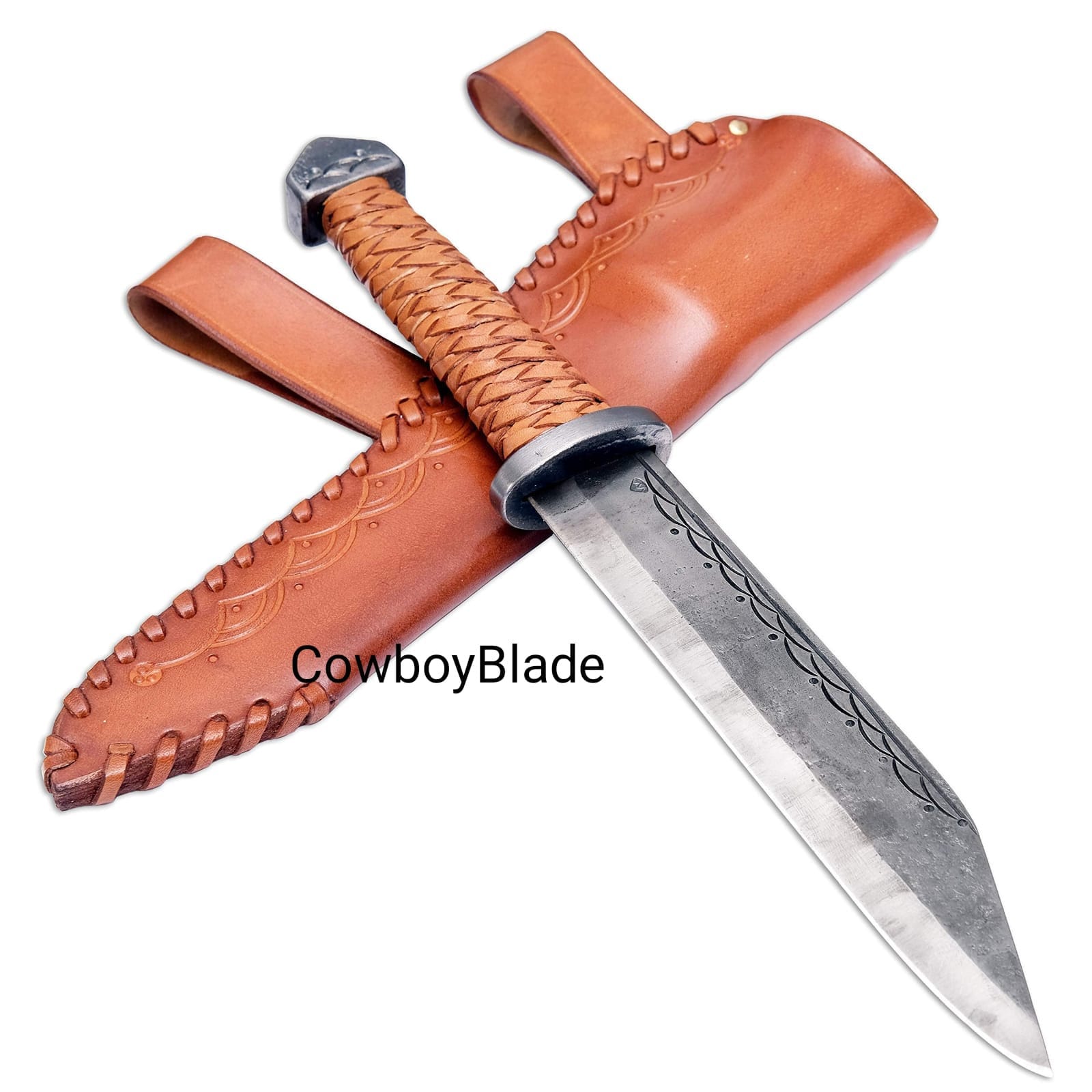 Custom Handmade Seax Knifehand Forged Troll Seax Seax Knife and Sheath ...