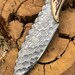 Hand Forged Outdoor Hunting Knife Stone Textured Antler Handle - Etsy
