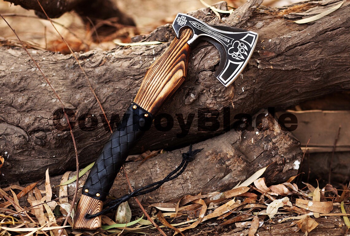 Personalized Custom Viking Axe Hatchet With Leather Sheath | Etsy