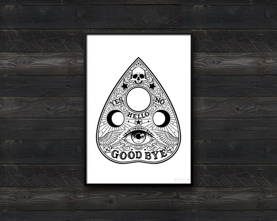 Art & Collectibles Digital Prints Ouija planchette print printable art ...