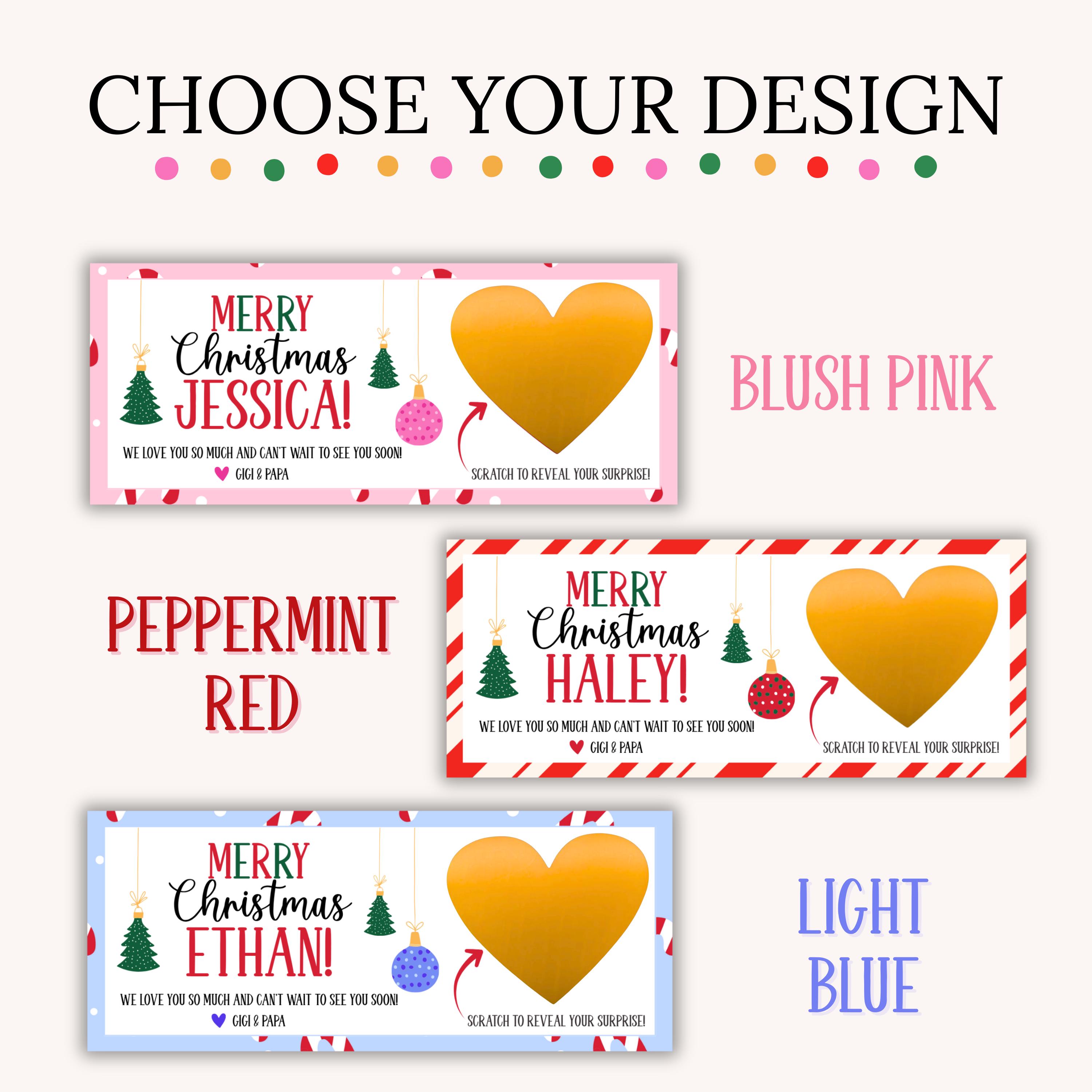 Personalized Kids Christmas Voucher Scratch off Gift Ticket for ...
