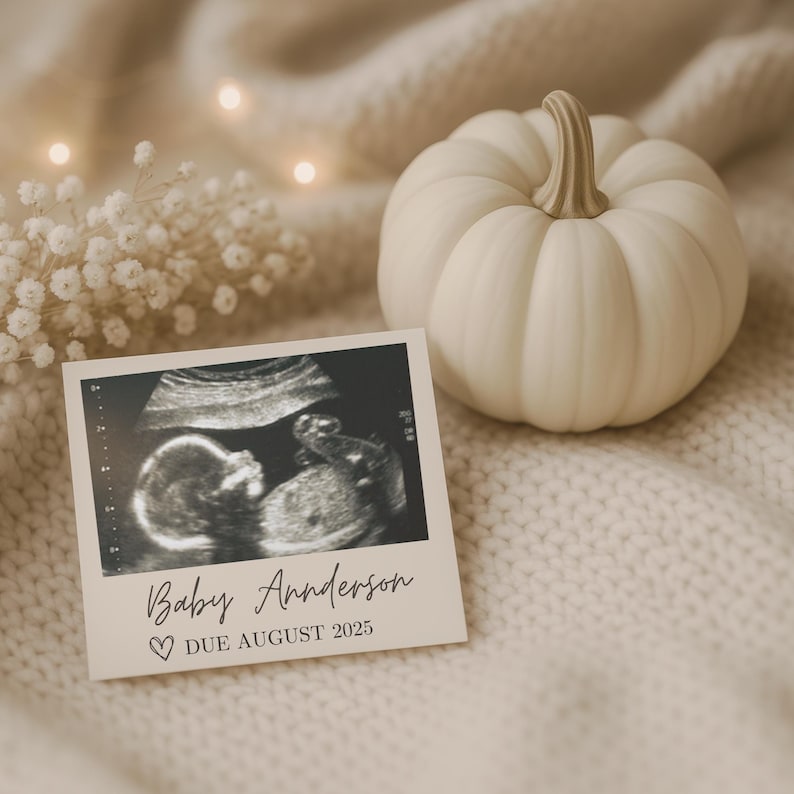 Fall Digital Pregnancy Announcement Editable Social Media Template ...