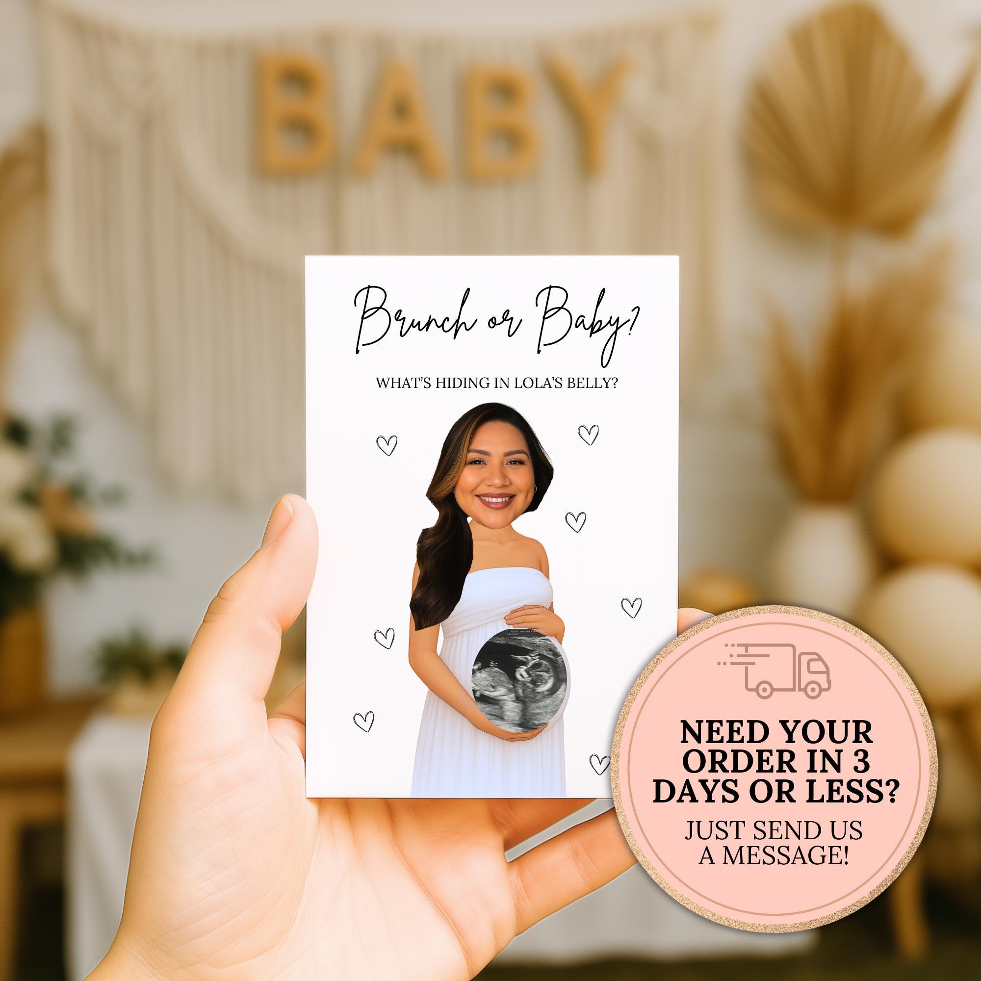 Funny Custom Baby Shower Scratch off Game Brunch or Baby? Baby Shower ...