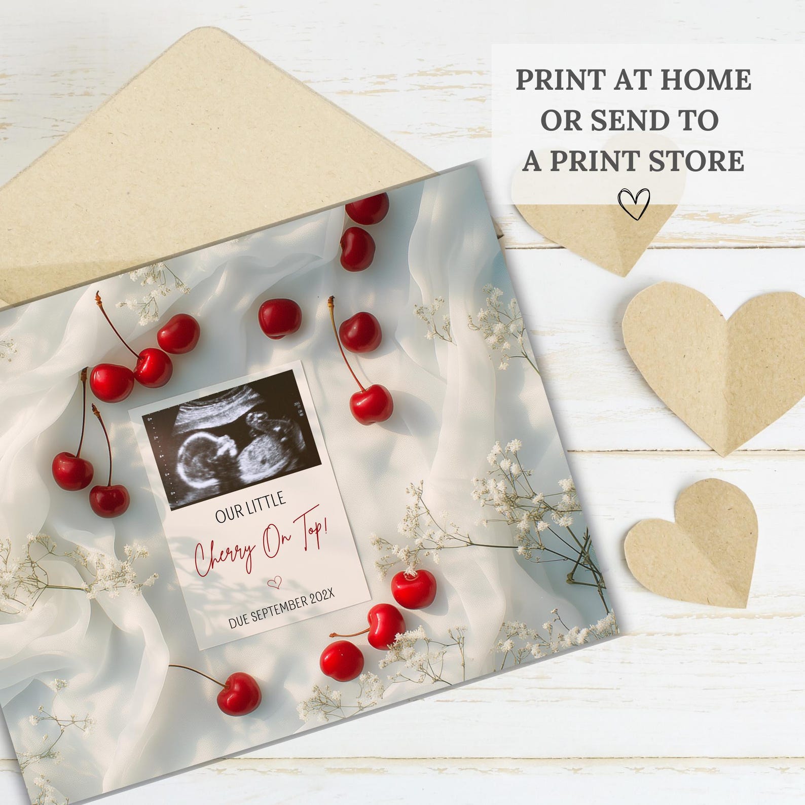 Minimalist Pregnancy Announcement Digital Sweets Pregnancy Announcement ...