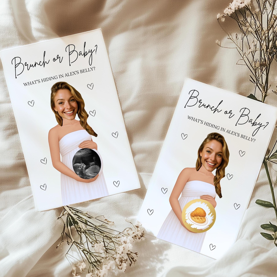 Funny Custom Baby Shower Scratch off Game Brunch or Baby? Baby Shower ...