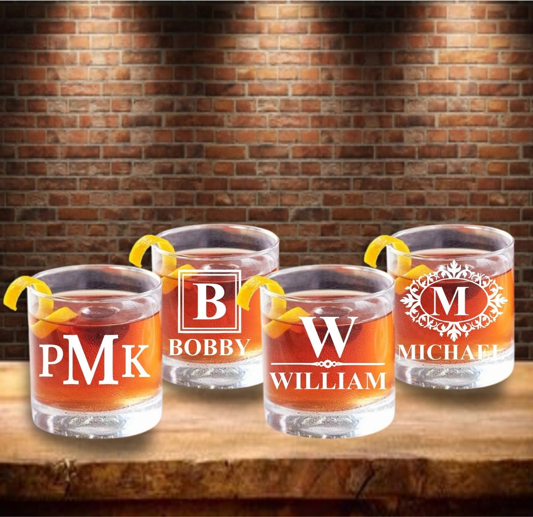 Custom Engraved Groomsmen Whiskey Glass, Groomsman Whiskey Glasses ...