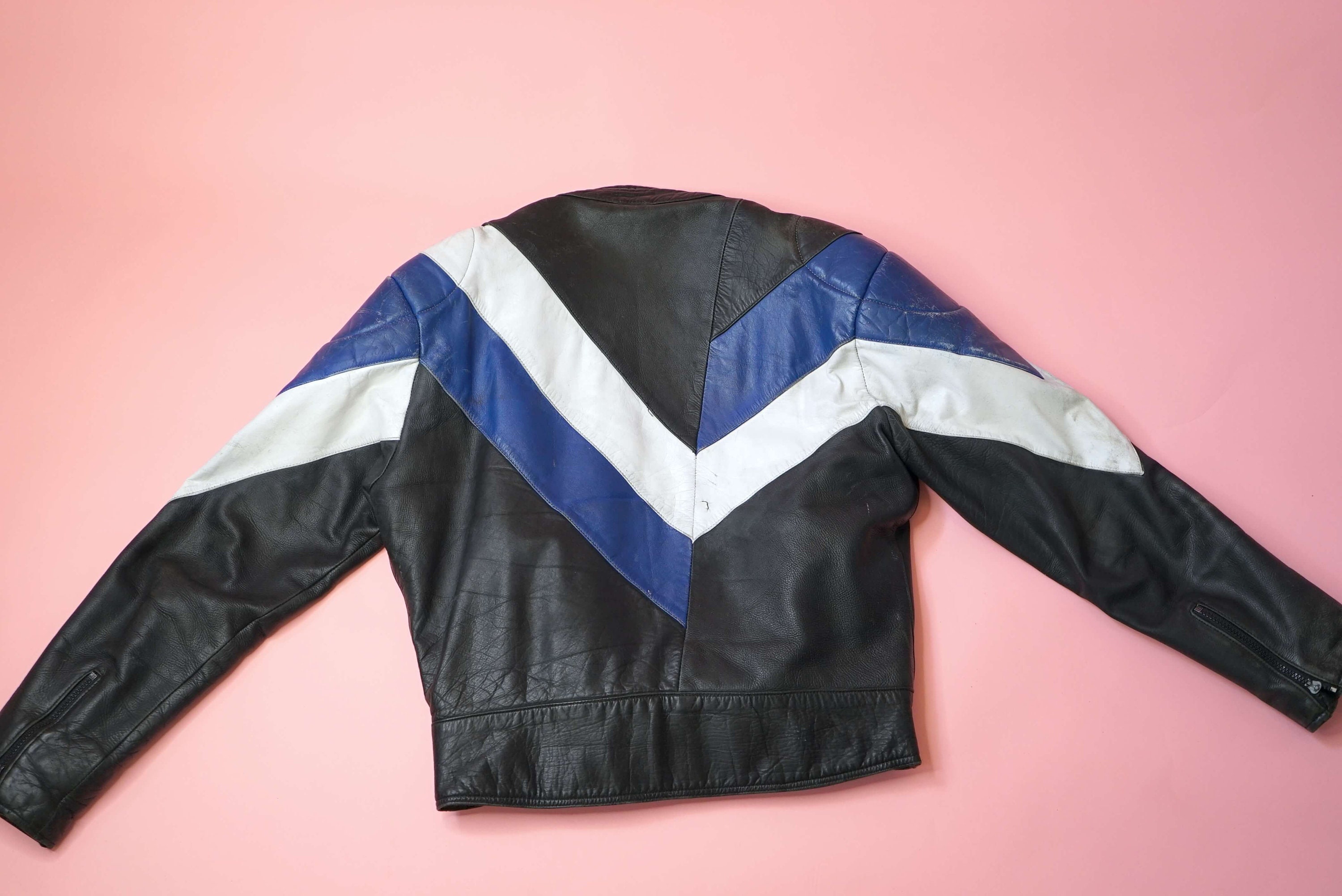 Vintage Leather Racer Jacket 90s Leather Motorcycle Jacket - Etsy