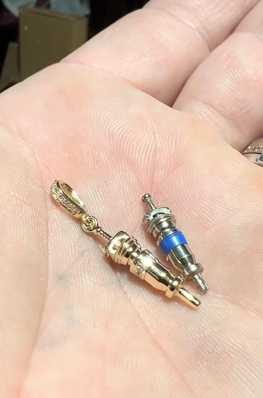 Handmade 14k Gold & Diamond Hvac Schrader Valve - Etsy