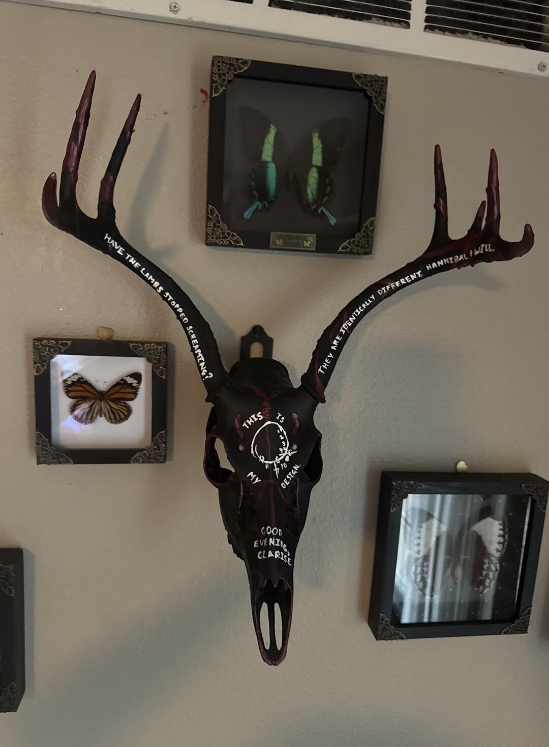 Hand-painted NBC *hannibal*-themed Natural Deer Skull | Gothic Decor ...