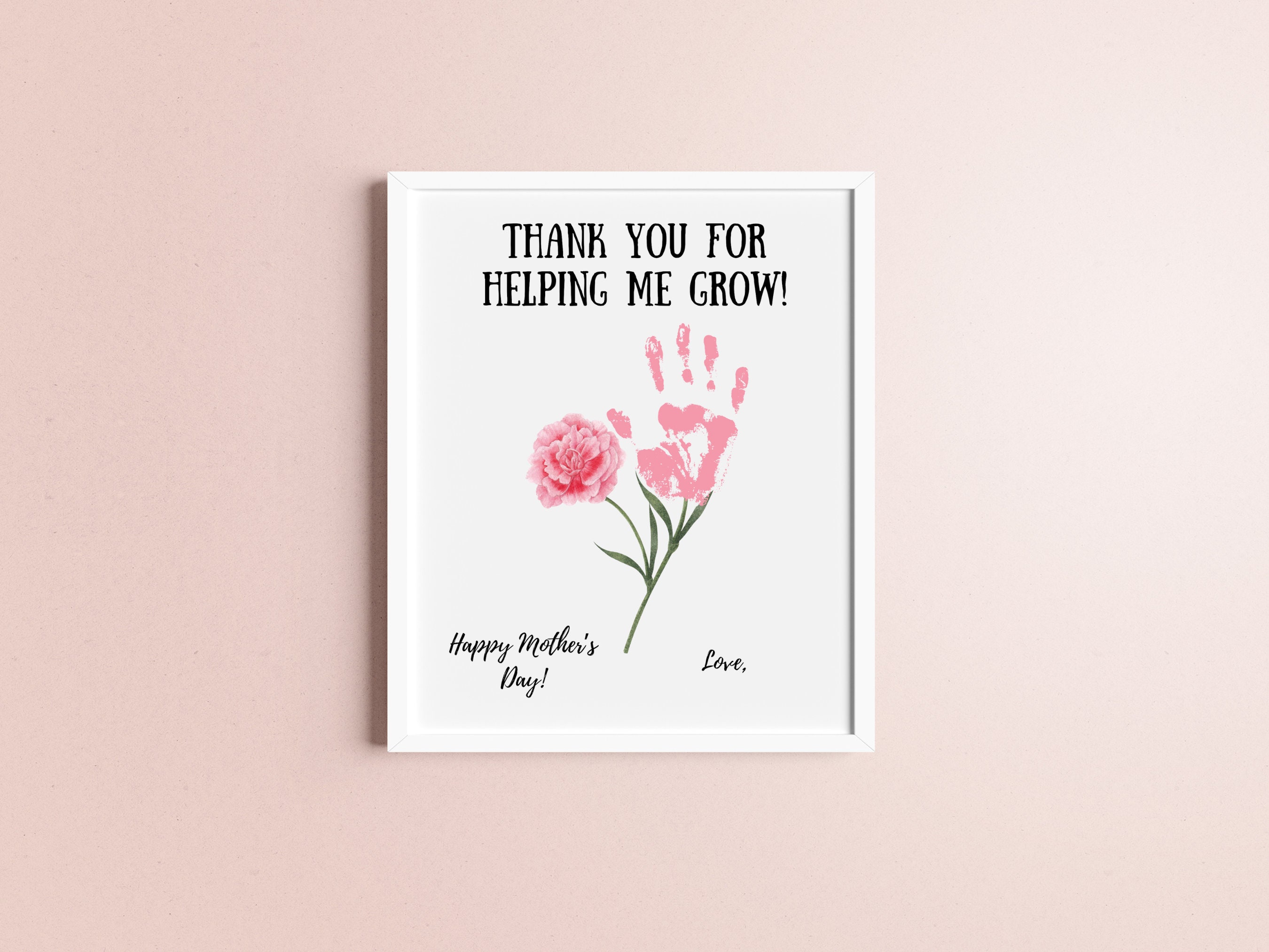 Preschool Mother's Day Crafts, Mother's Day Handprint Craft, Handprint ...