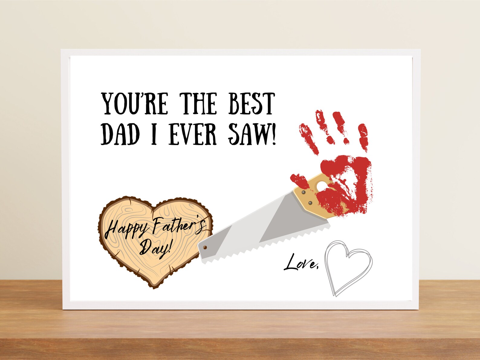 Father's Day Tool Handprint Art, Handprint Craft Printable, Tool Father ...