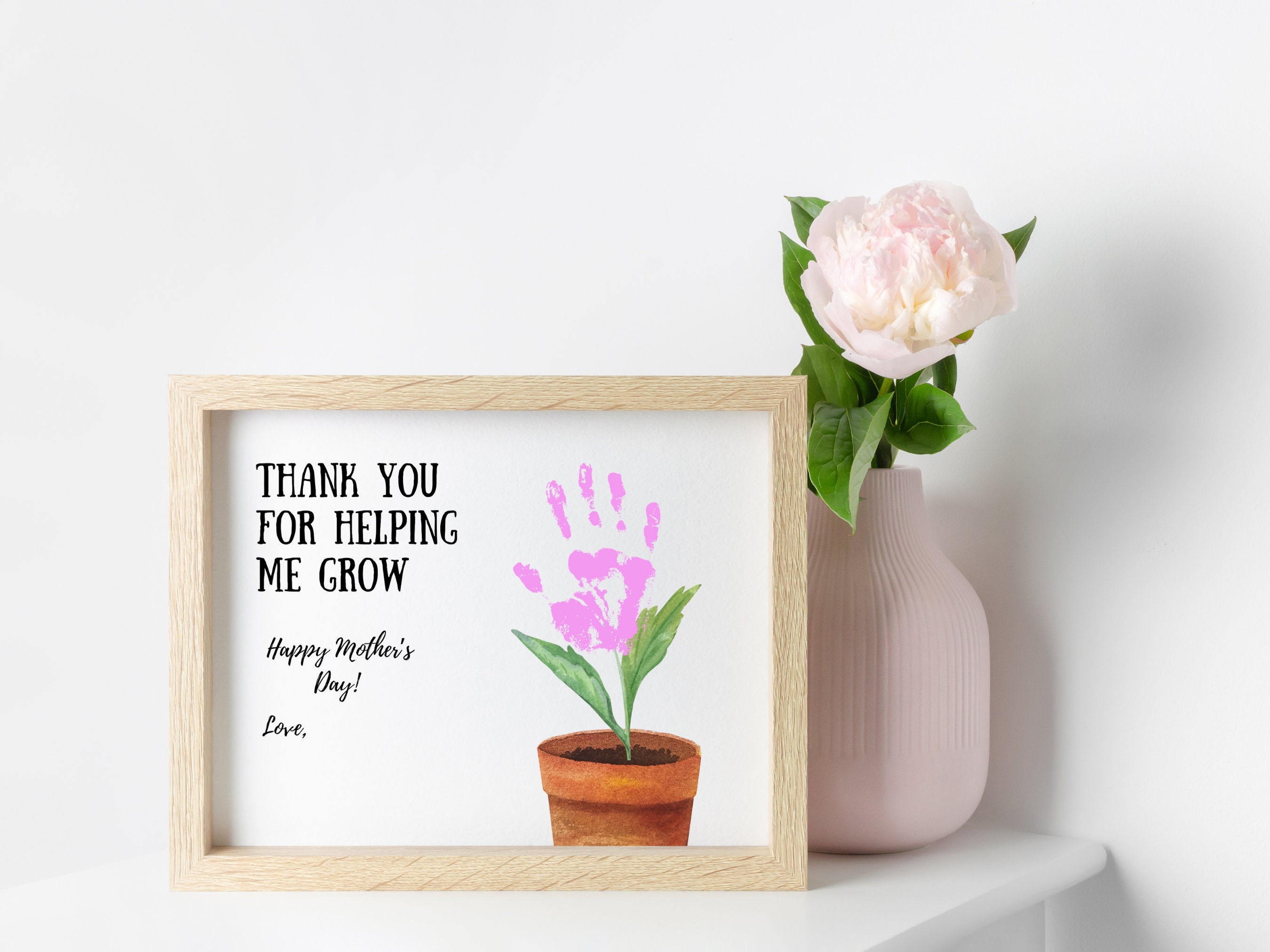 Preschool Mother's Day Crafts, Mother's Day Handprint Craft, Handprint ...