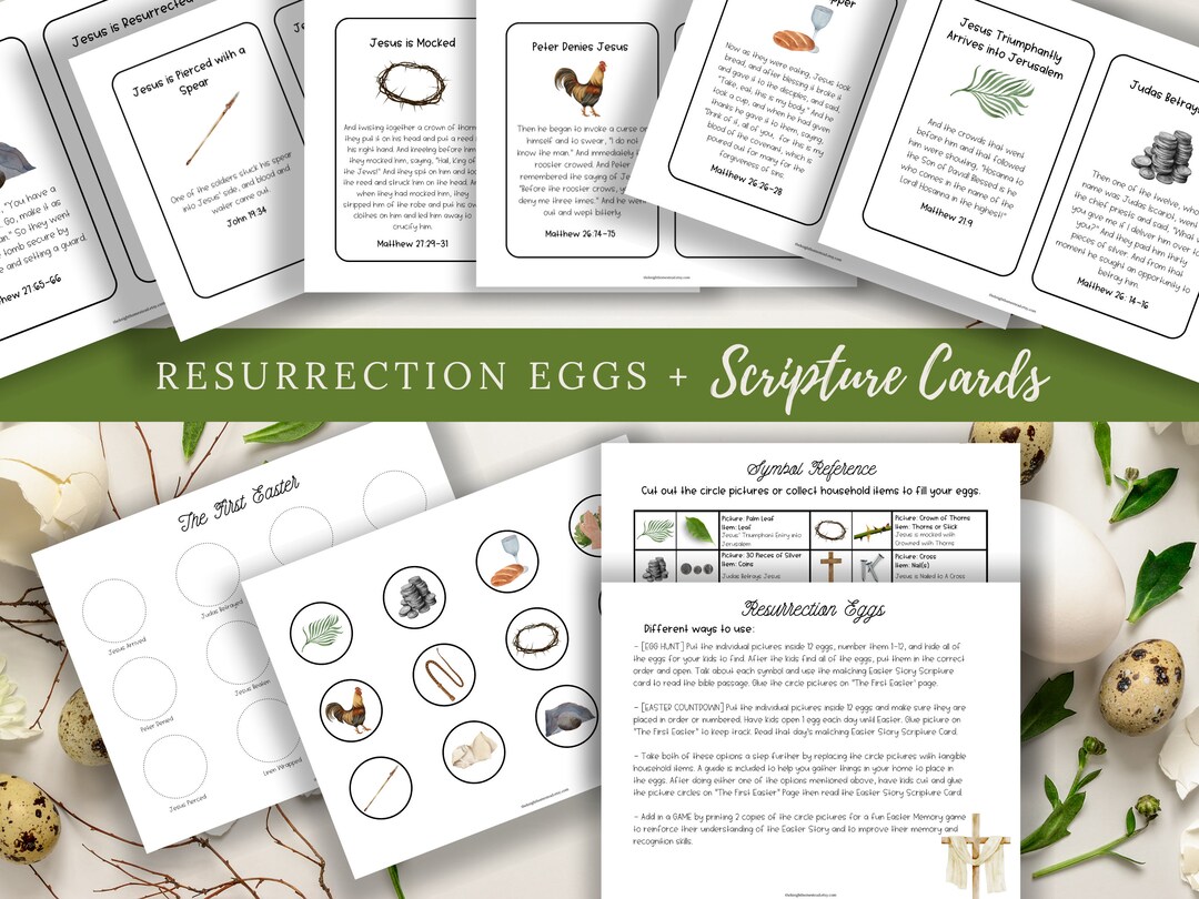 Resurrection Eggs Activity, Resurrection Eggs Printable, Easter Story ...