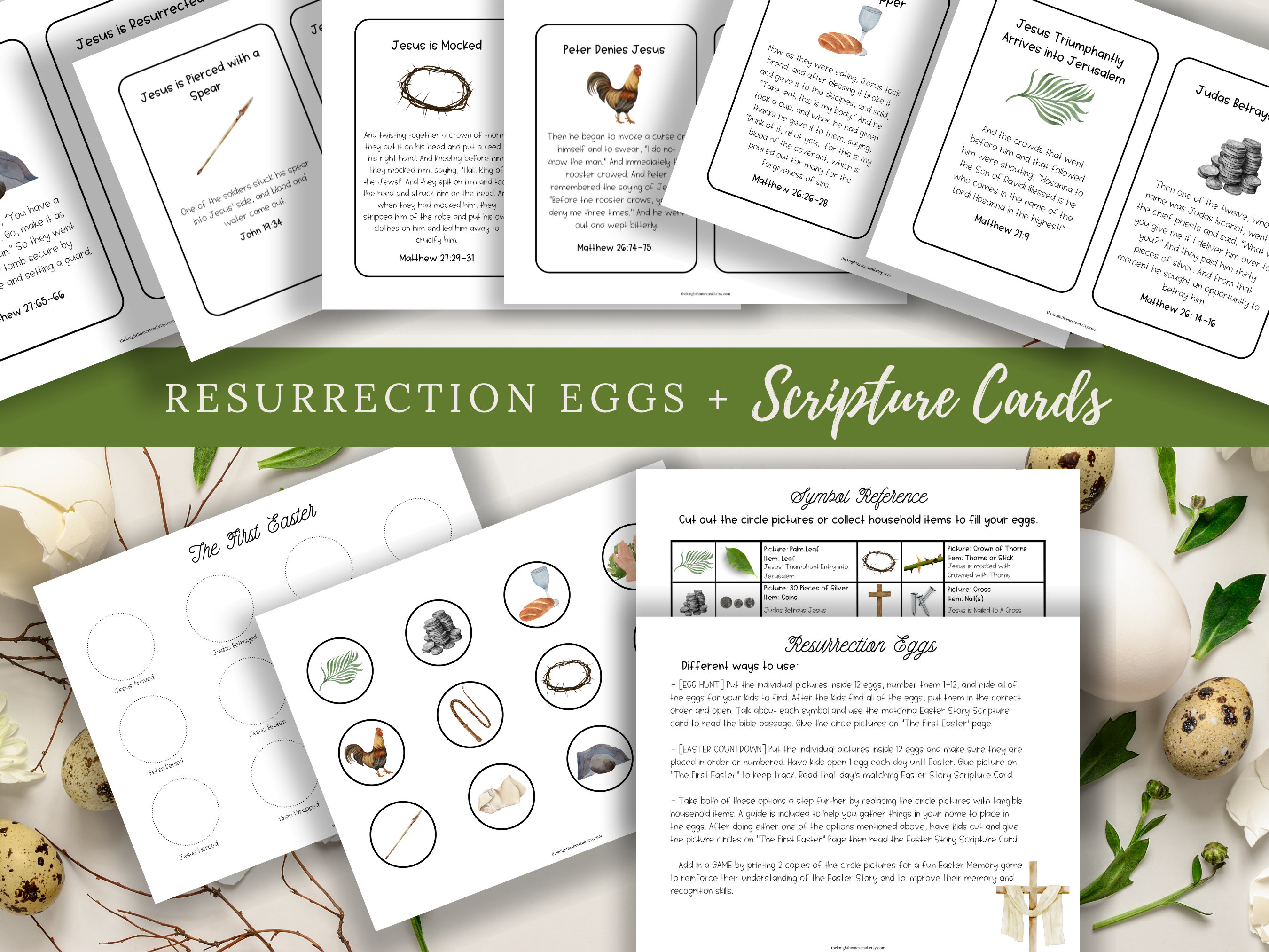 Resurrection Eggs Activity, Resurrection Eggs Printable, Easter Story ...