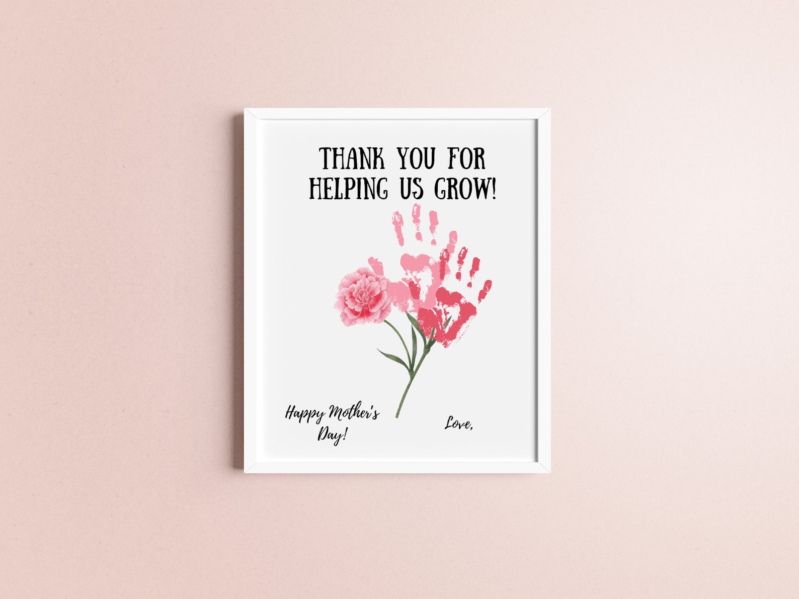 Preschool Mother's Day Crafts, Mother's Day Handprint Craft, Handprint ...