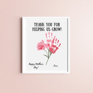 Preschool Mother's Day Crafts, Mother's Day Handprint Craft, Handprint ...