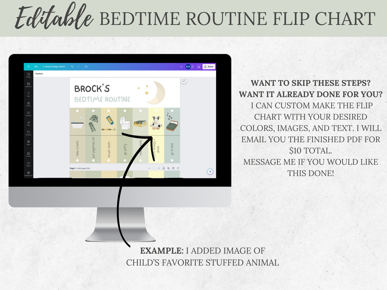 Toddler Routine Flipchart, Printable Bedtime Routine Chart, Daily Routine Chart, Daily Rhythm ...
