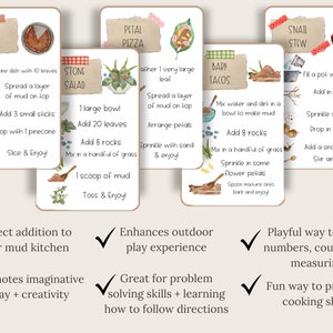 Printable Mud Kitchen Recipe Cards, Mud Kitchen Ideas, Mud Kitchen ...