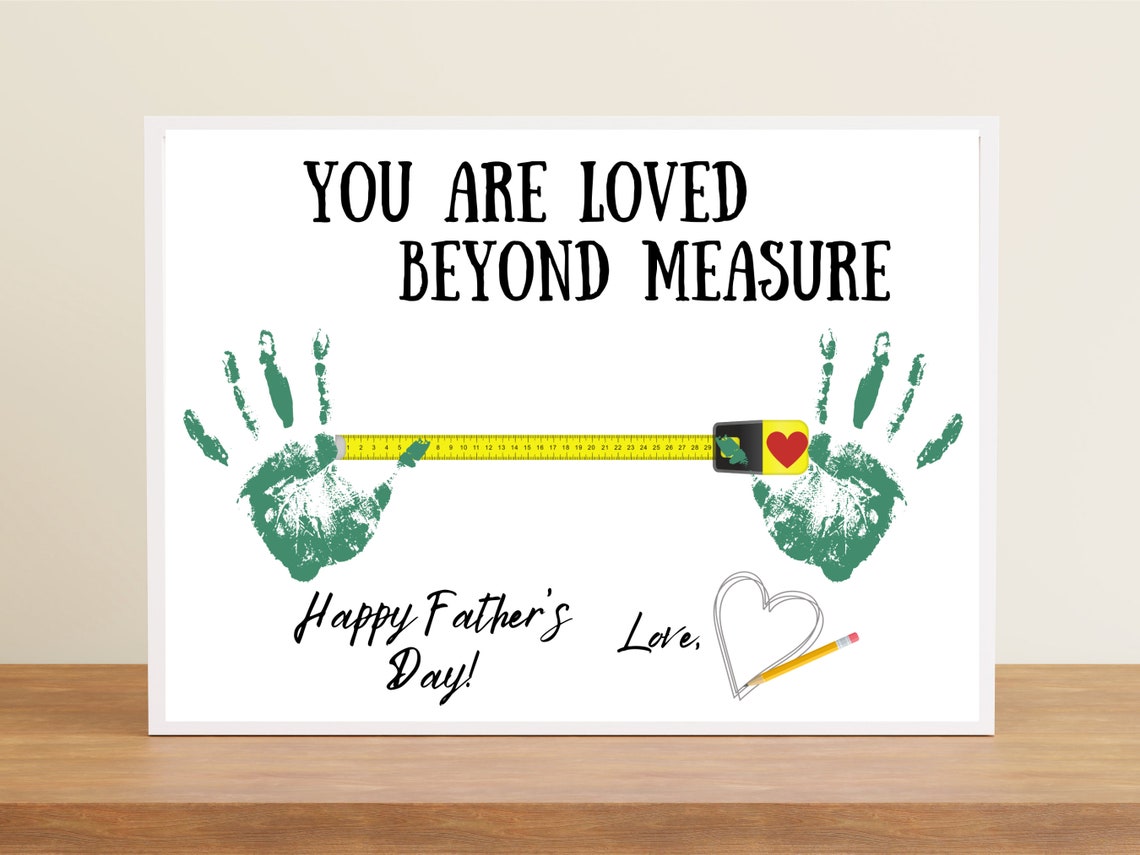 Father's Day Tool Handprint Art, Handprint Craft Printable, Tool Father ...