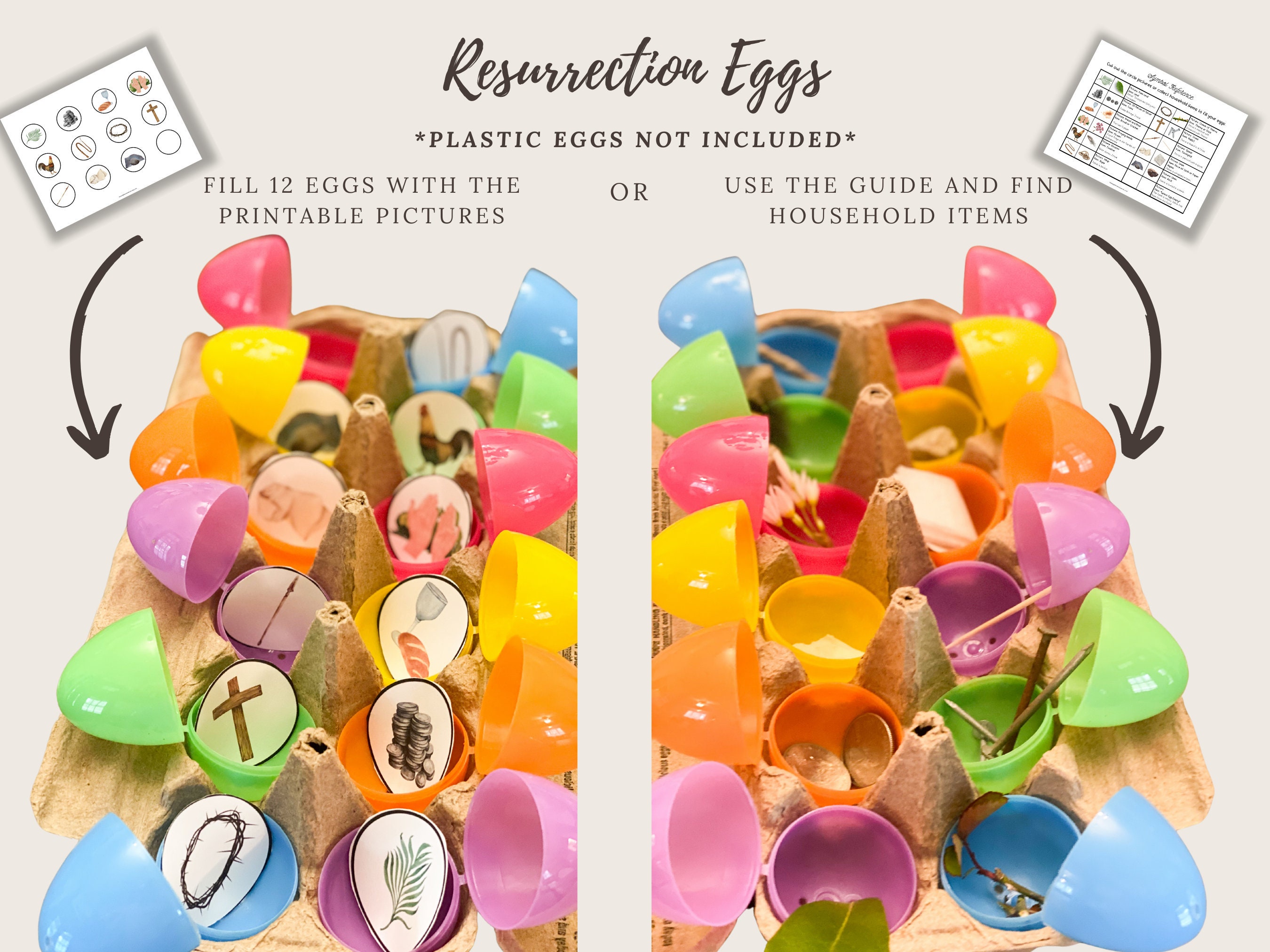 Resurrection Eggs Activity, Resurrection Eggs Printable, Easter Story ...