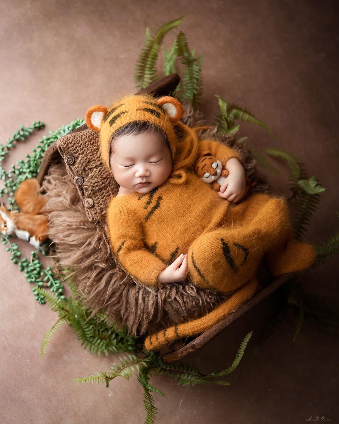 Tiger Romper and Felted Tiger Props for Newborn Photography - Etsy