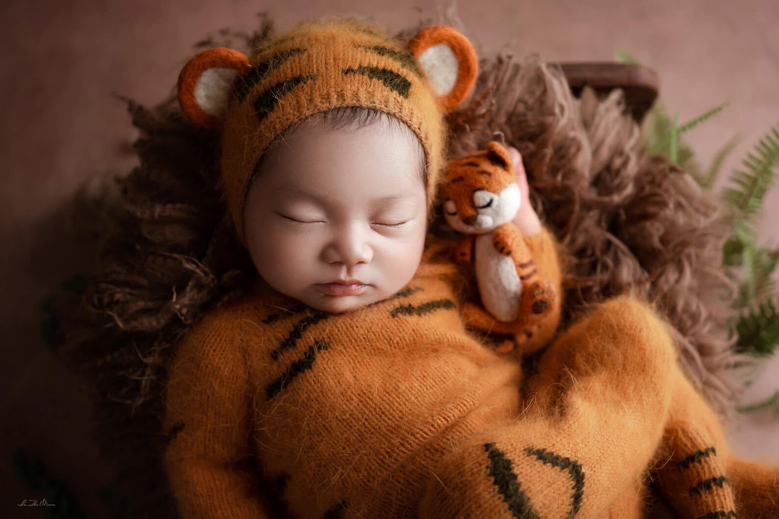 Tiger Romper and Felted Tiger Props for Newborn Photography - Etsy