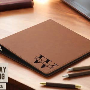 3 Ring Binder Portfolio, Custom Binder Cover, Leather Binder A4, Binder ...