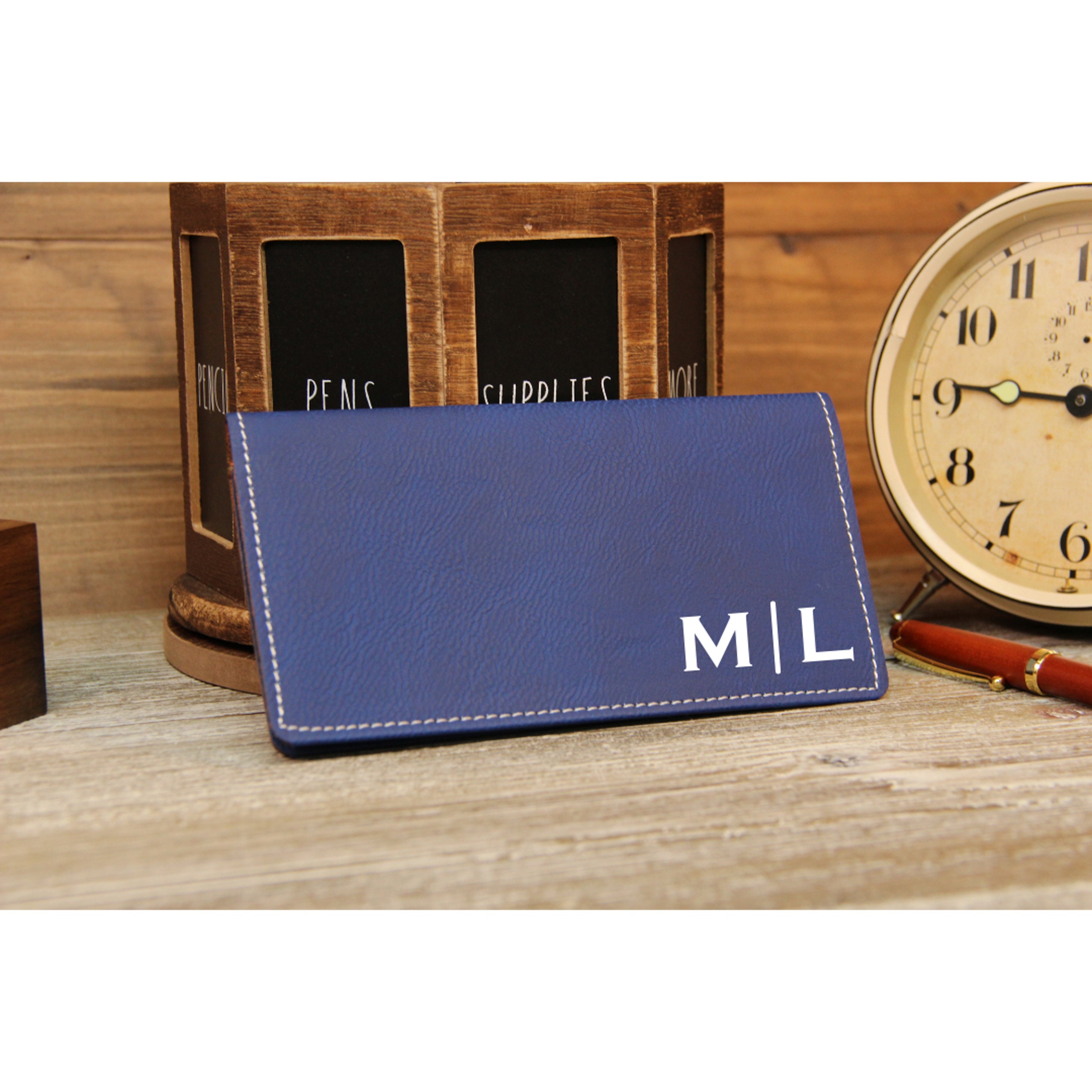 Check Book Cover Leather Checkbook Cover Custom Faux Vegan - Etsy