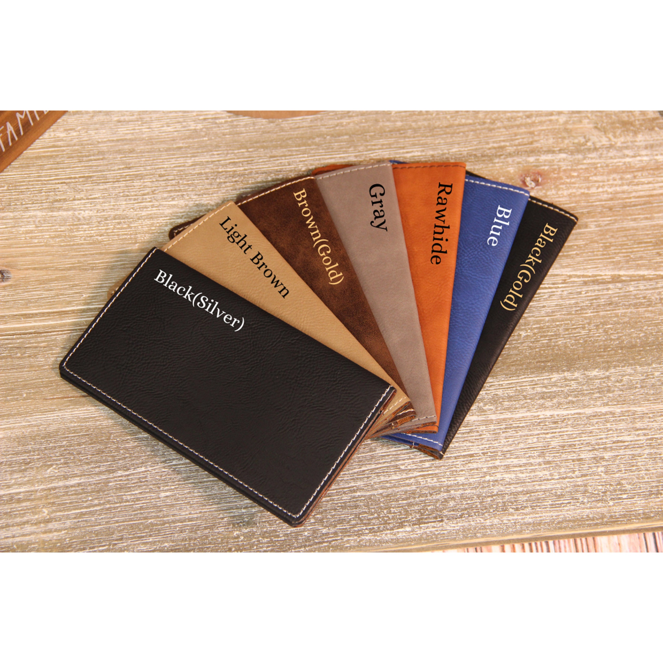 Leather Checkbook Cover Check Book Cover Custom Faux Vegan | Etsy