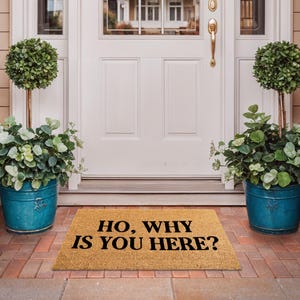 Ho, Why is You Here? Doormat, Funny Gift, Housewarming Gift, Funny Doormat, Front Door Decor ...