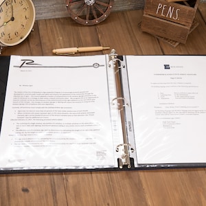 3 Ring Binder Portfolio, Custom Binder Cover, Leather Binder A4, Binder ...