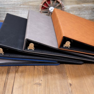 3 Ring Binder Portfolio Custom Binder Cover Leather Binder - Etsy UK