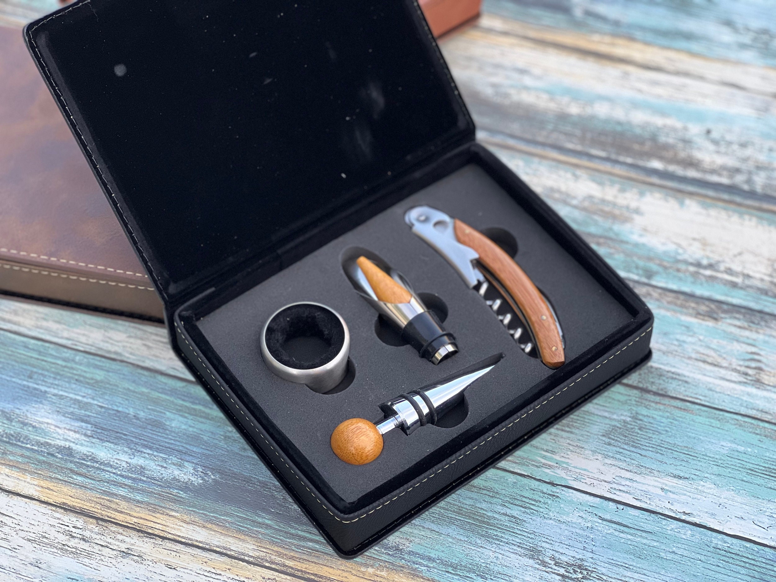 Personalized Box Wine Tool Set Wine Lover Gift Wine Tool | Etsy