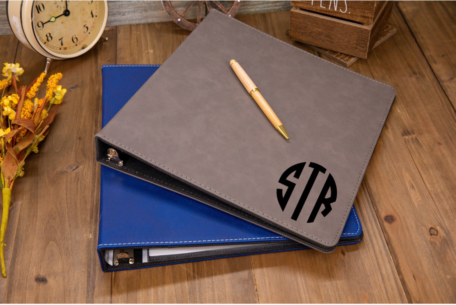 3 Ring Binder Portfolio, Custom Binder Cover, Leather Binder A4, Binder ...