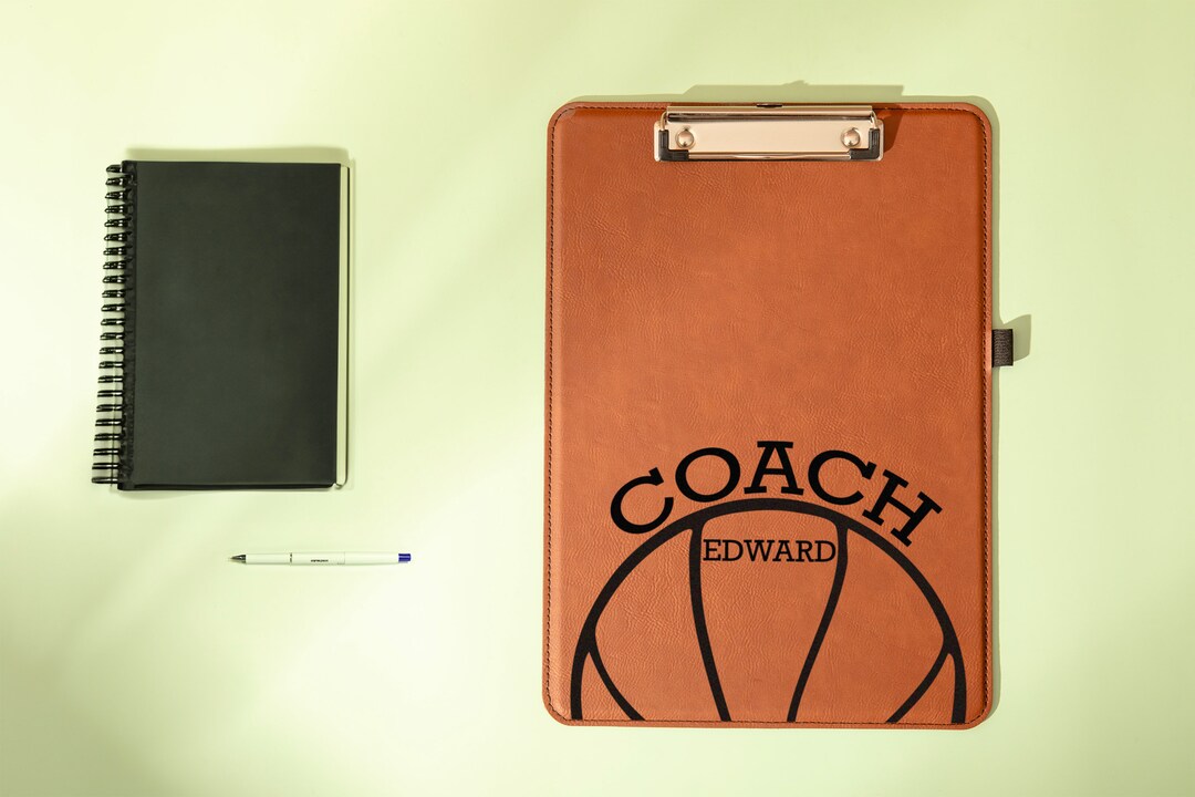 Custom Coach Clipboard, Personalized Leather Clipboard, Gift for Coach ...