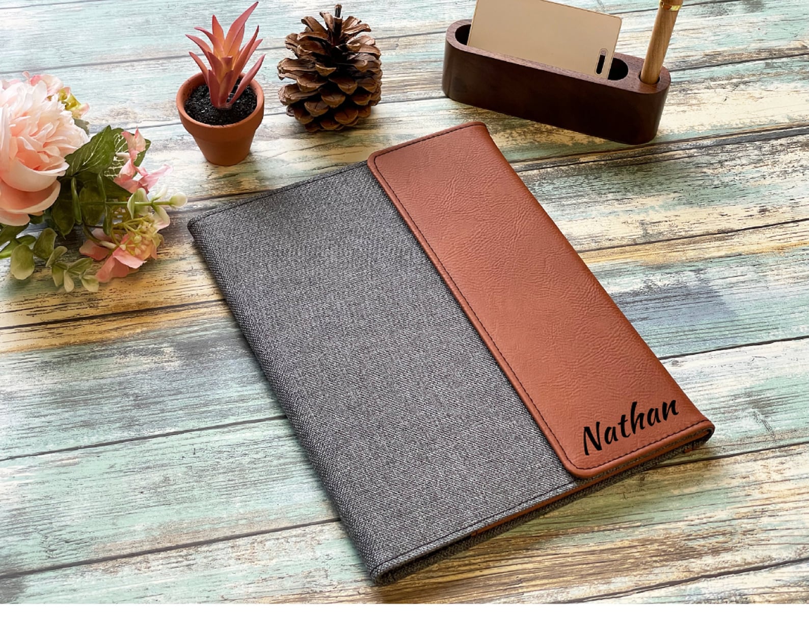 Leather Portfolio, Personalized Portfolio, Custom Engraved Portfolio ...