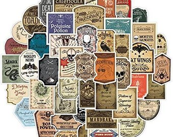 Magic potion vinyl sticker magical gift spells and potions crystal ...