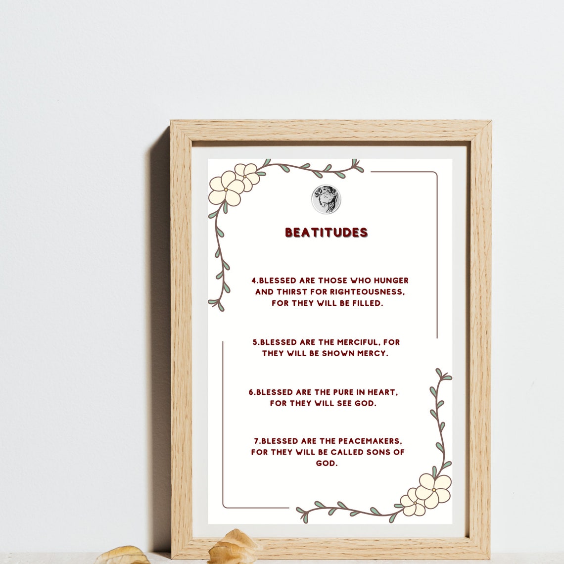 Beatitudes Matthew 5:3-12, Bible Poster, Christian Printable, Bible ...