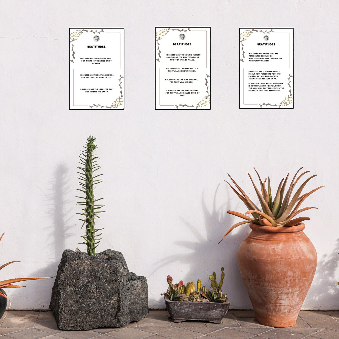 Beatitudes Matthew 5:3-12, Bible Poster, Christian Printable, Bible ...