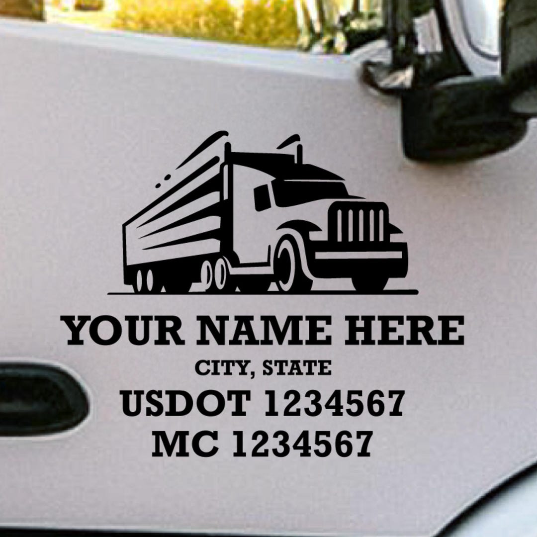 Semi Truck Vinyl Decal, Custom Truck Signage - Etsy