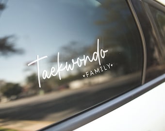 Taekwondo Vinyl Decal Car Window Laptop Tae Kwon Do Martial Arts ...