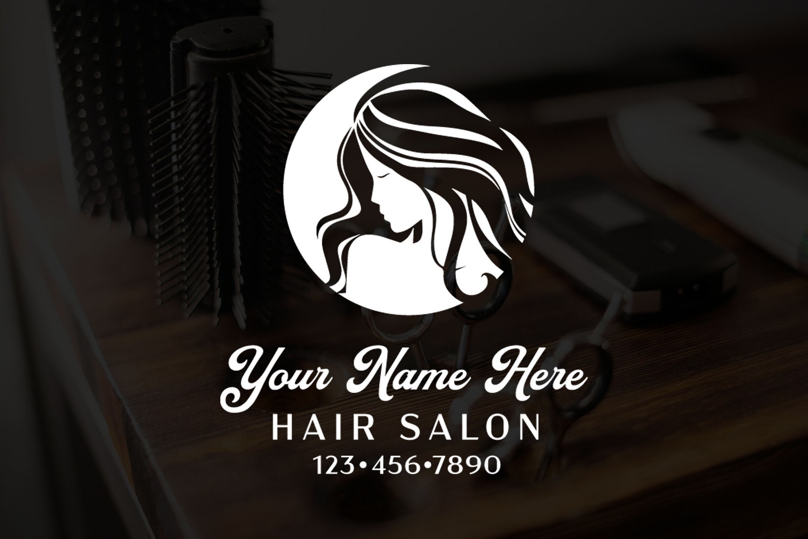Custom Salon Vinyl Decal: Business Door Signage, Beauty Window ...