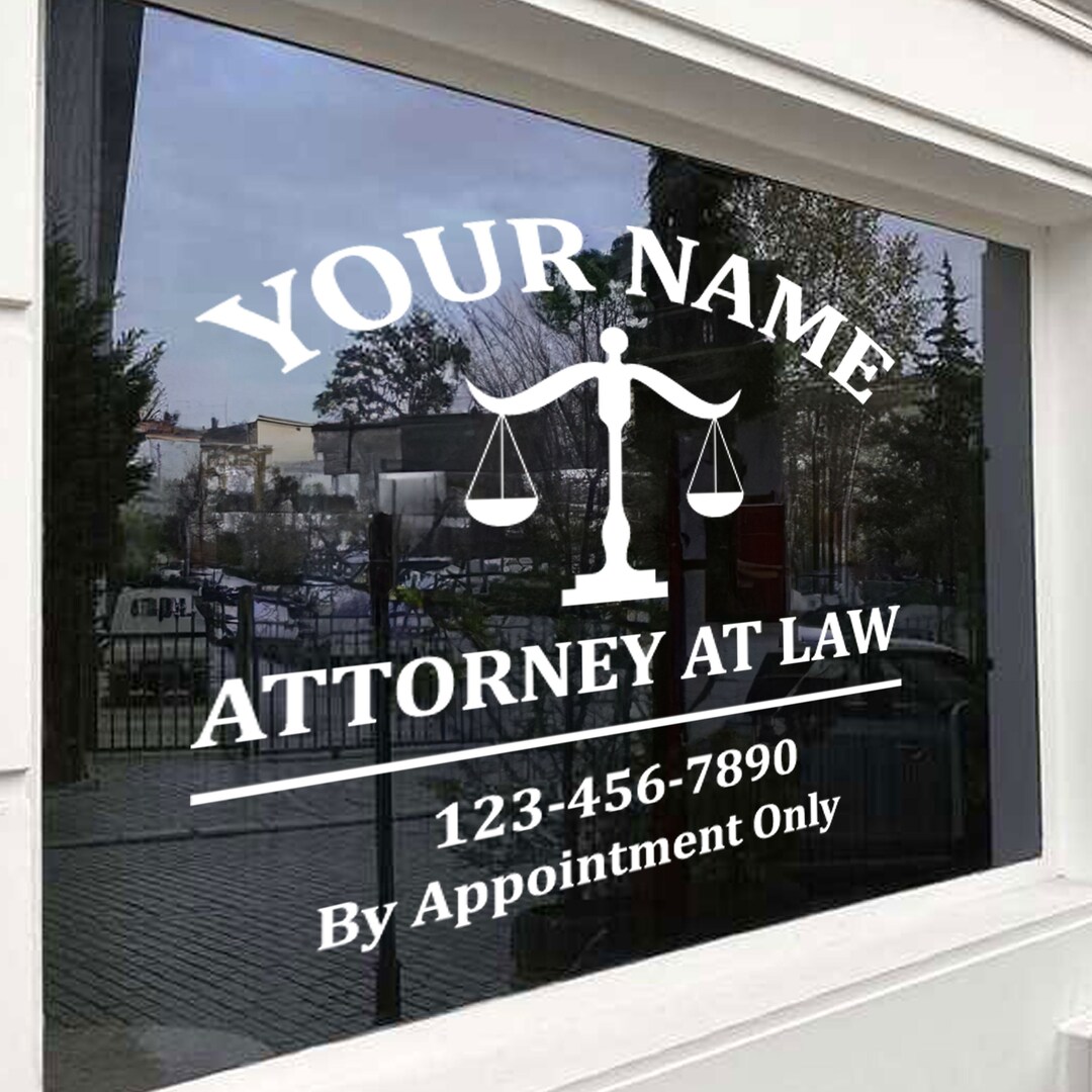 Law Custom Sign Vinyl Decal, Custom Company Logo, Vinyl Stickers for ...