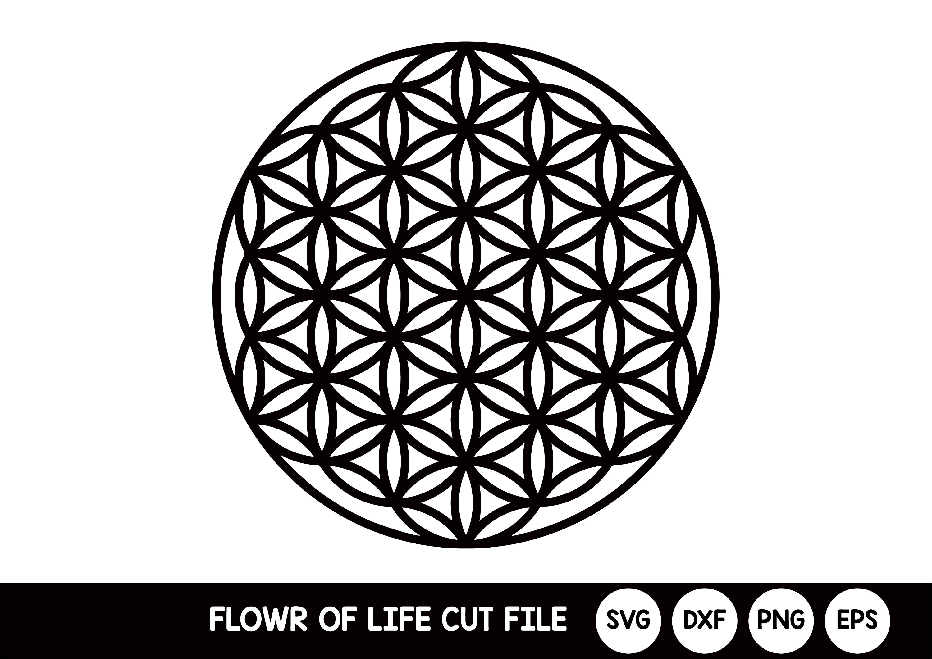 Life Flower Shape for Cutout Svgpngdxfeps - Etsy