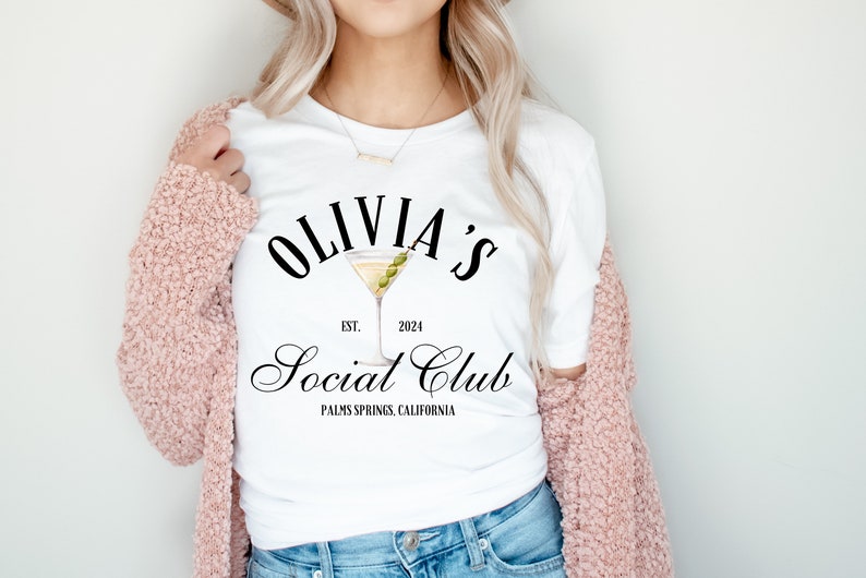 Custom Bachelorette Party Shirts, Cocktail Social Club, Southern ...