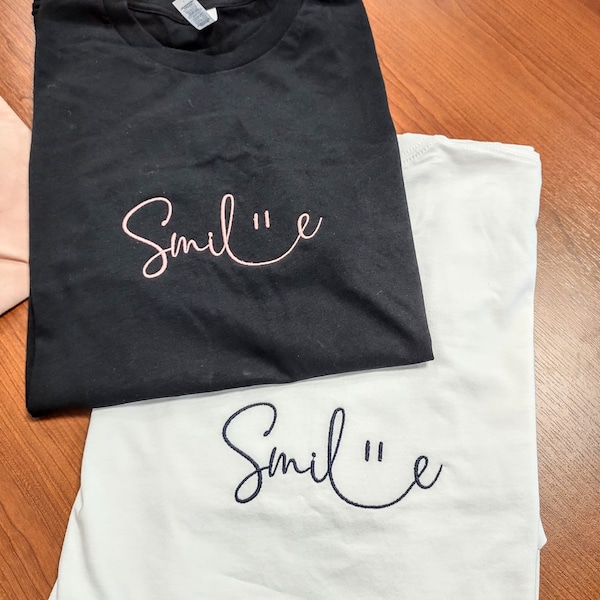 Embroidery Tee Shirt - Etsy