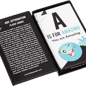 Alphabet Affirmation Flash Cards - With Playful Emojis - Etsy